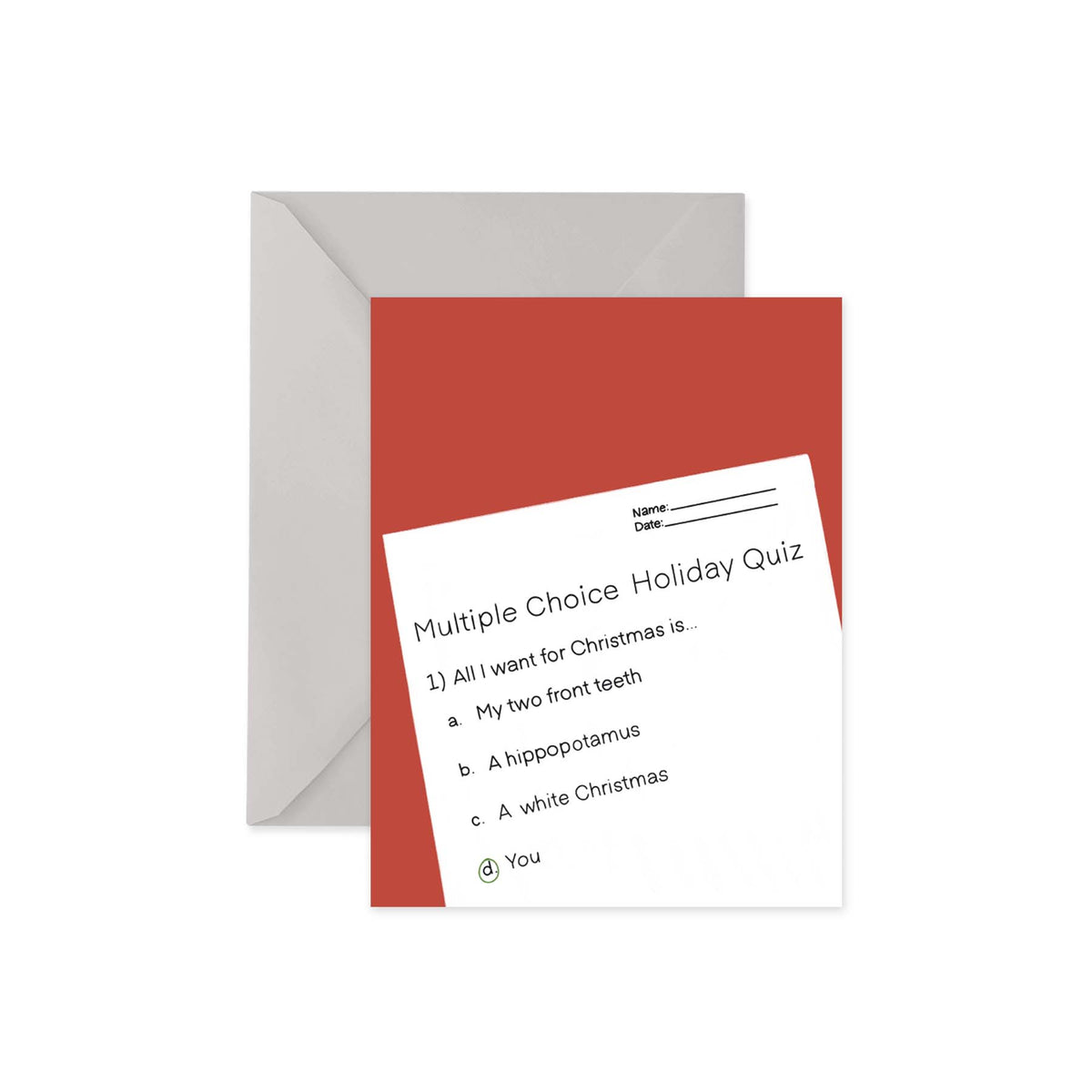 Holiday Quiz Greeting Card – PosterityPaper